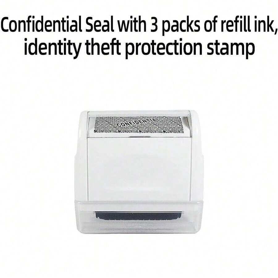 Confidential Seal Stamp With 3 Refill Ink Packs, Identity Theft ...