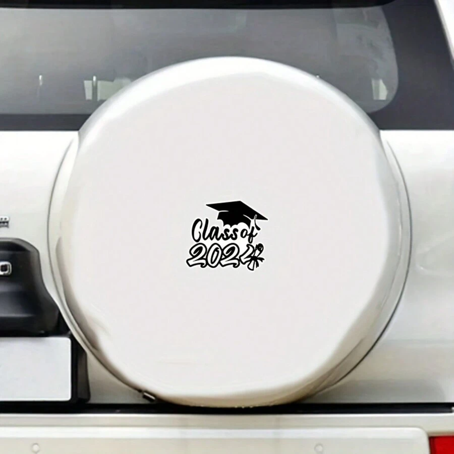 2024 Grad Car Stickers & Grad Cap Stickers Removable Graduation Emblem ...