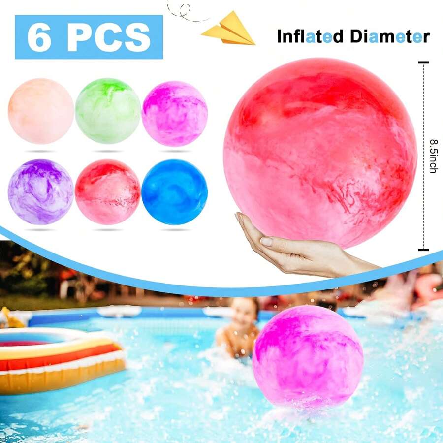 Bouncy Balls, Marbleized Bouncy Balls With Pump Inflatable Sensory ...
