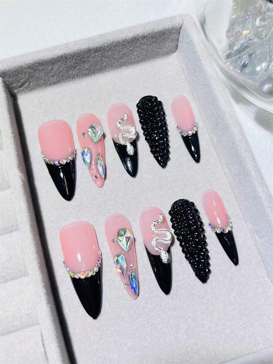 10pcs Handmade Press On Nail False Nail Fake Nail Tip Nail Stickers ...