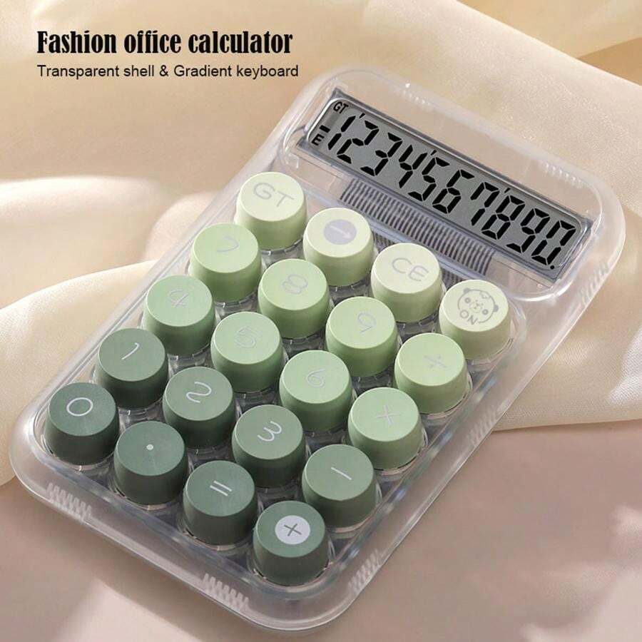 1pc Gradient Calculator Big Buttons 10 Digits, Transparent Shell ...