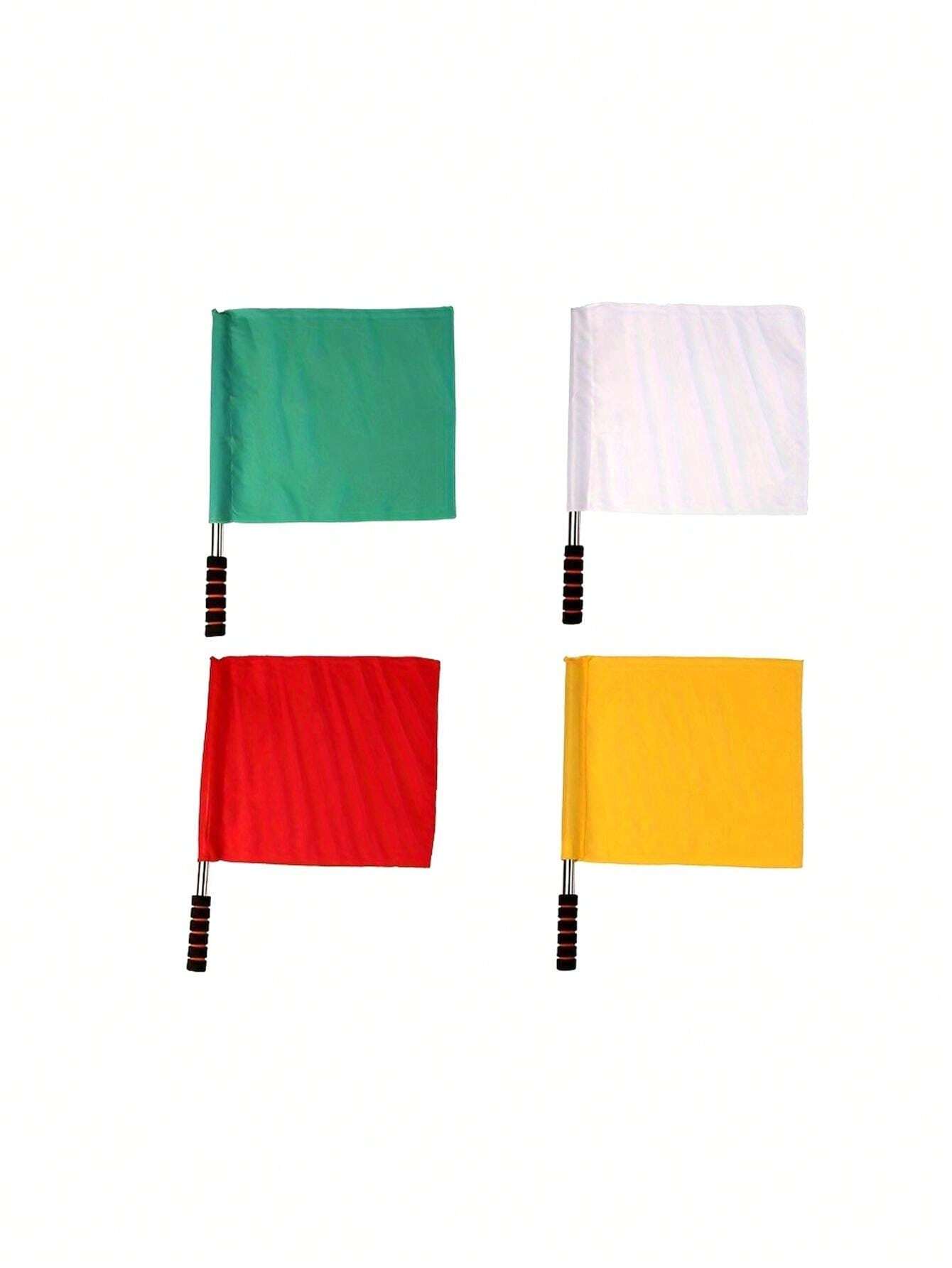 1pc Red & White Referee Flag, Signal Flag, Linesman Flag, Traffic Warning Flag, Starting Flag ...