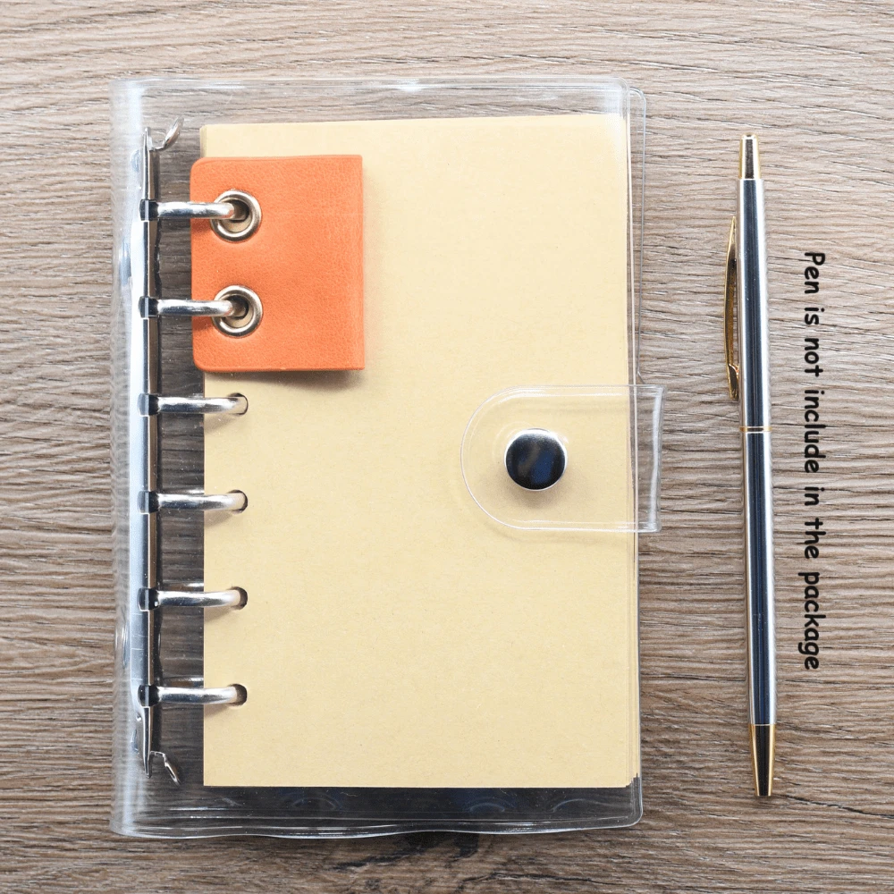 A7 Binder (11*15 Cm) Clear Transparent PVC 6 Ring Refillable Easy Carry ...