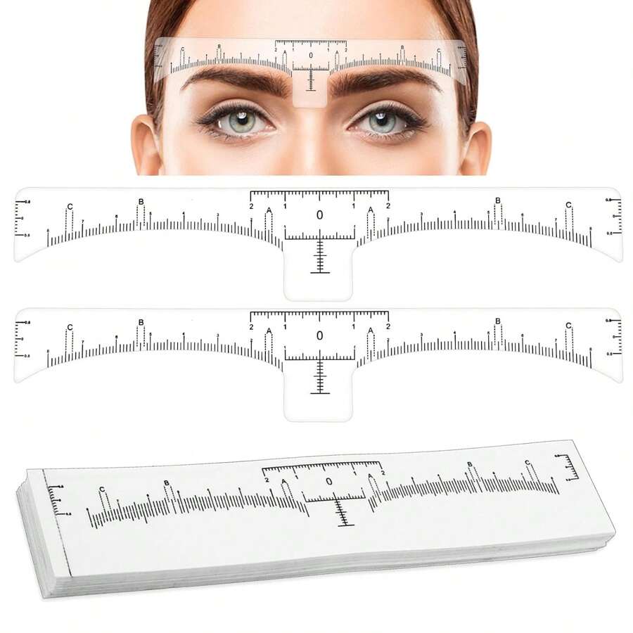 10 Pcs Precision Eyebrow Ruler For Microblading And Permanent Makeup ...