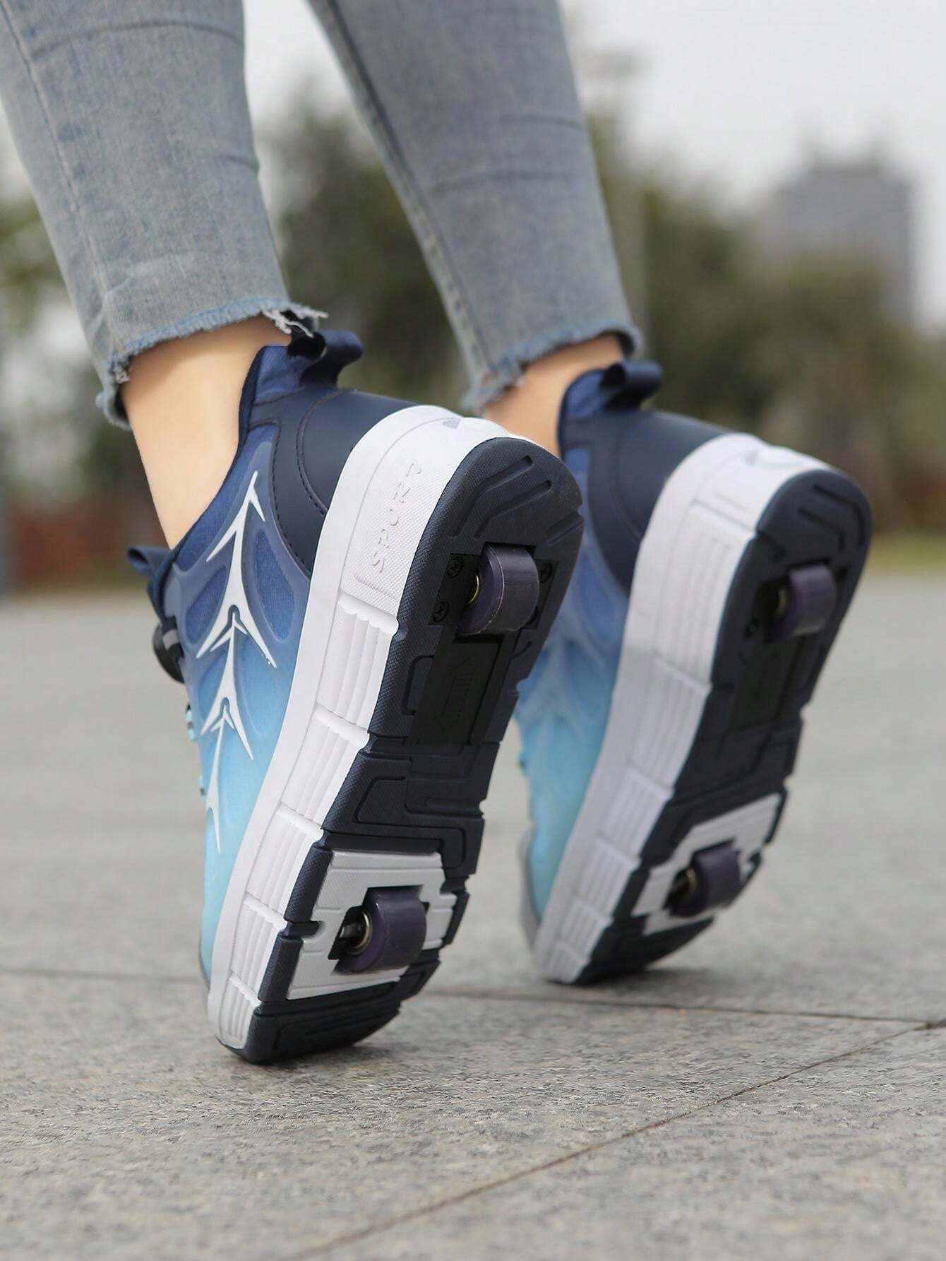 Patines de 2 en 1, zapatos deportivos con ruedas para estudiantes ...