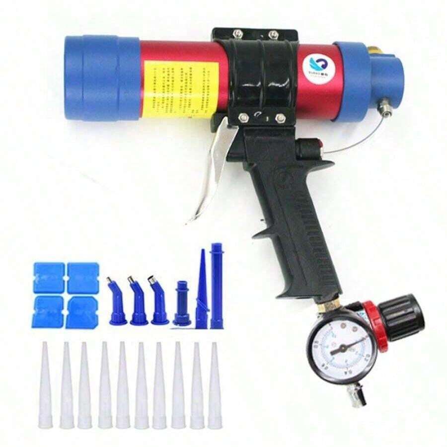 310ml Pneumatic Air Sealant Caulk Gun Tool With Adjustable Pressure ...