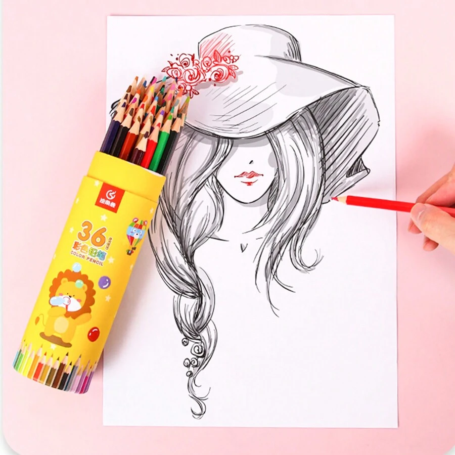 36 Pcs Colouring Pencils,Colour Drawing Art Pencils Colouring Sets For ...