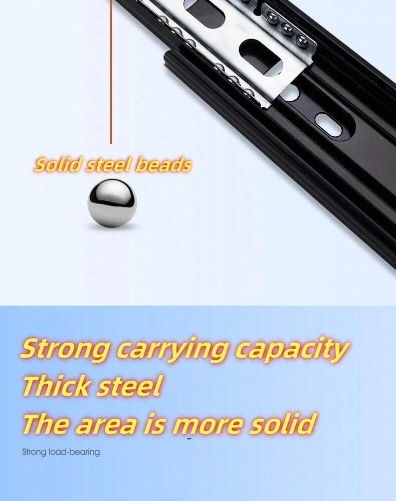 Cold Rolled Steel Drawer Tracks Ball Bearing Cabinet Furniture Rails ...