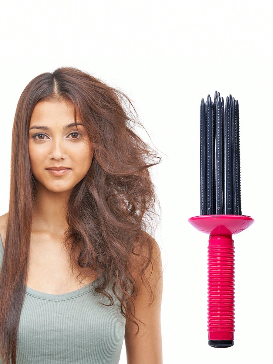1pc Hair Curler Comb, DIY Styling Design Heatless Portable Salon ...