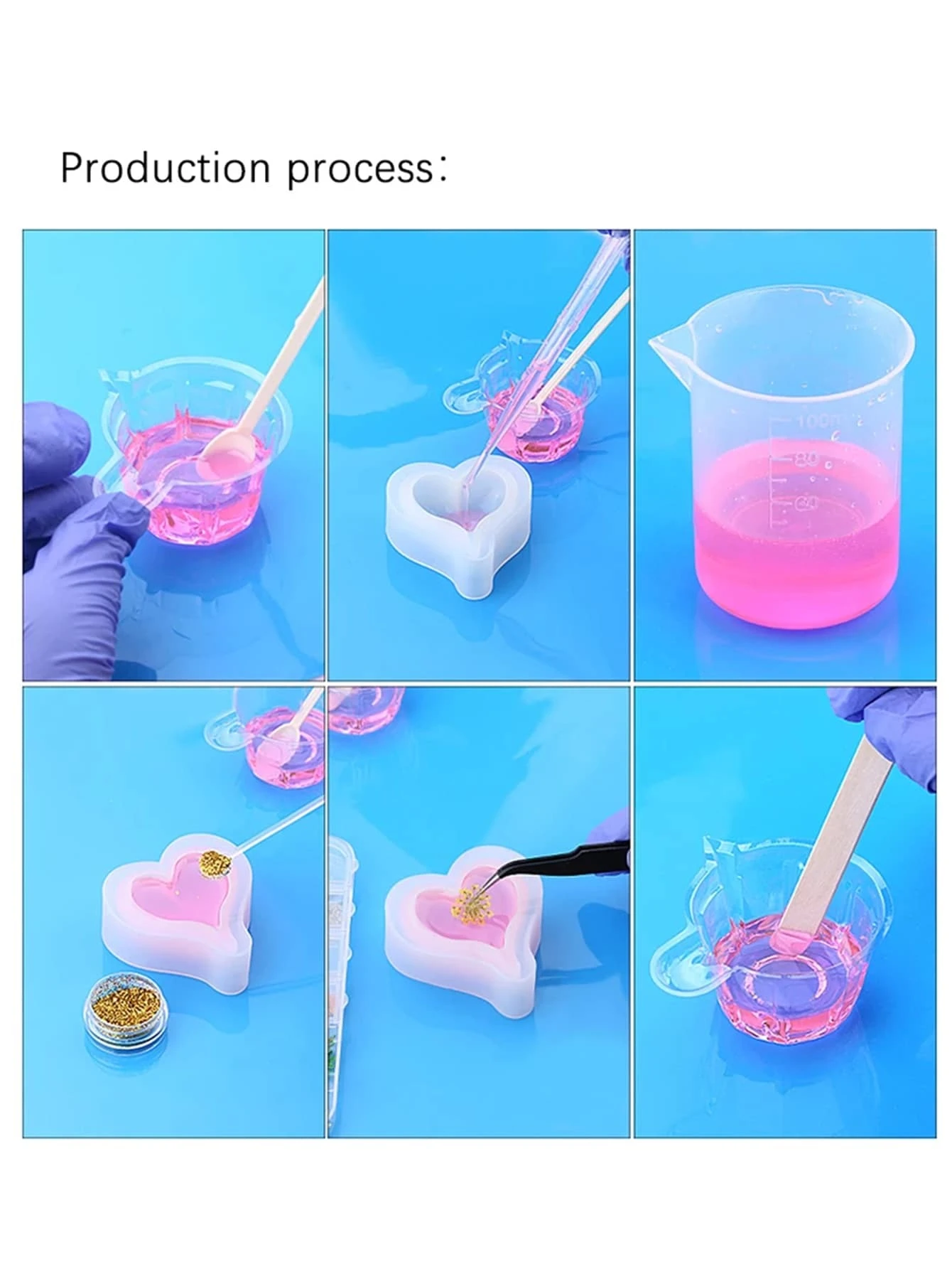 Epoxy Resin Tools Kit For Easy Jewelry Making , Silicone Workbenches ...