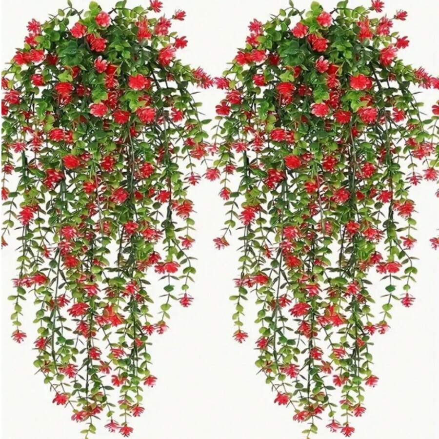 Artificial Hanging Plants Fake Hanging Plant Faux Eucalyptus Leaf ...