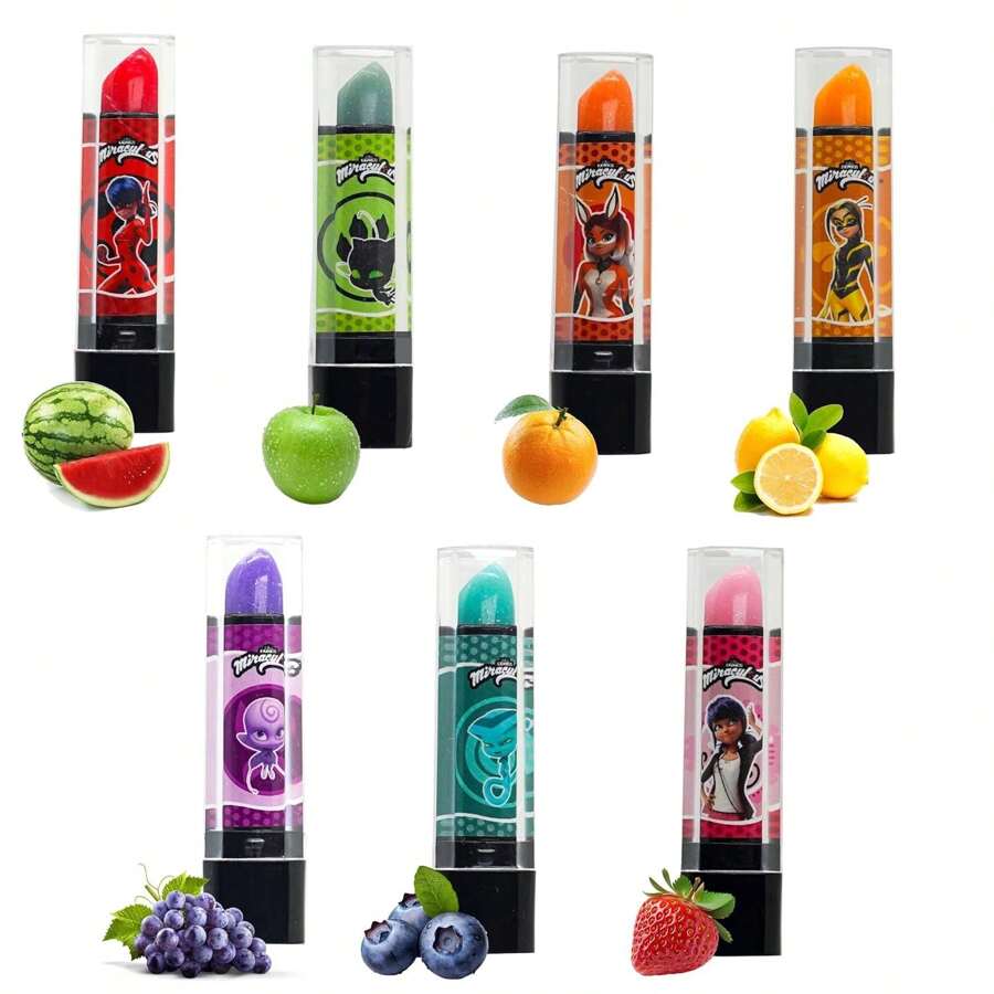 Miraculous Ladybug, Cosmetic Lipstick Set For Girls, Party Pack With 7 ...