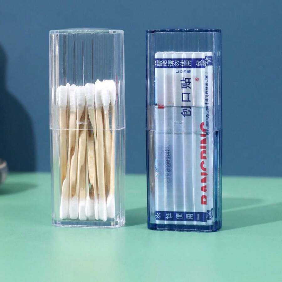 Portable Clear Dental Floss Plaster Small Objects Sorting Storage Box ...