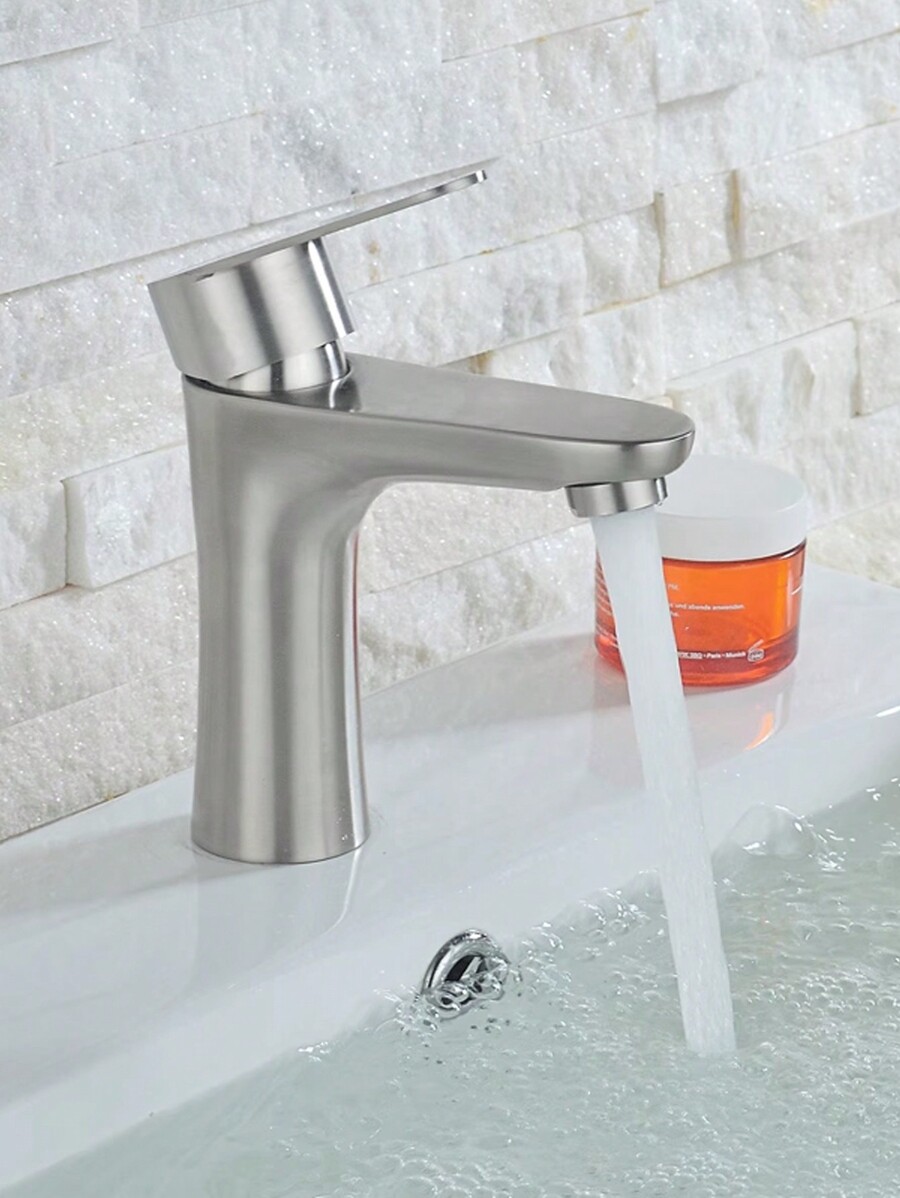 SUS304 Stainless Steel High-Arc Single Handle Cold Water Bathroom ...