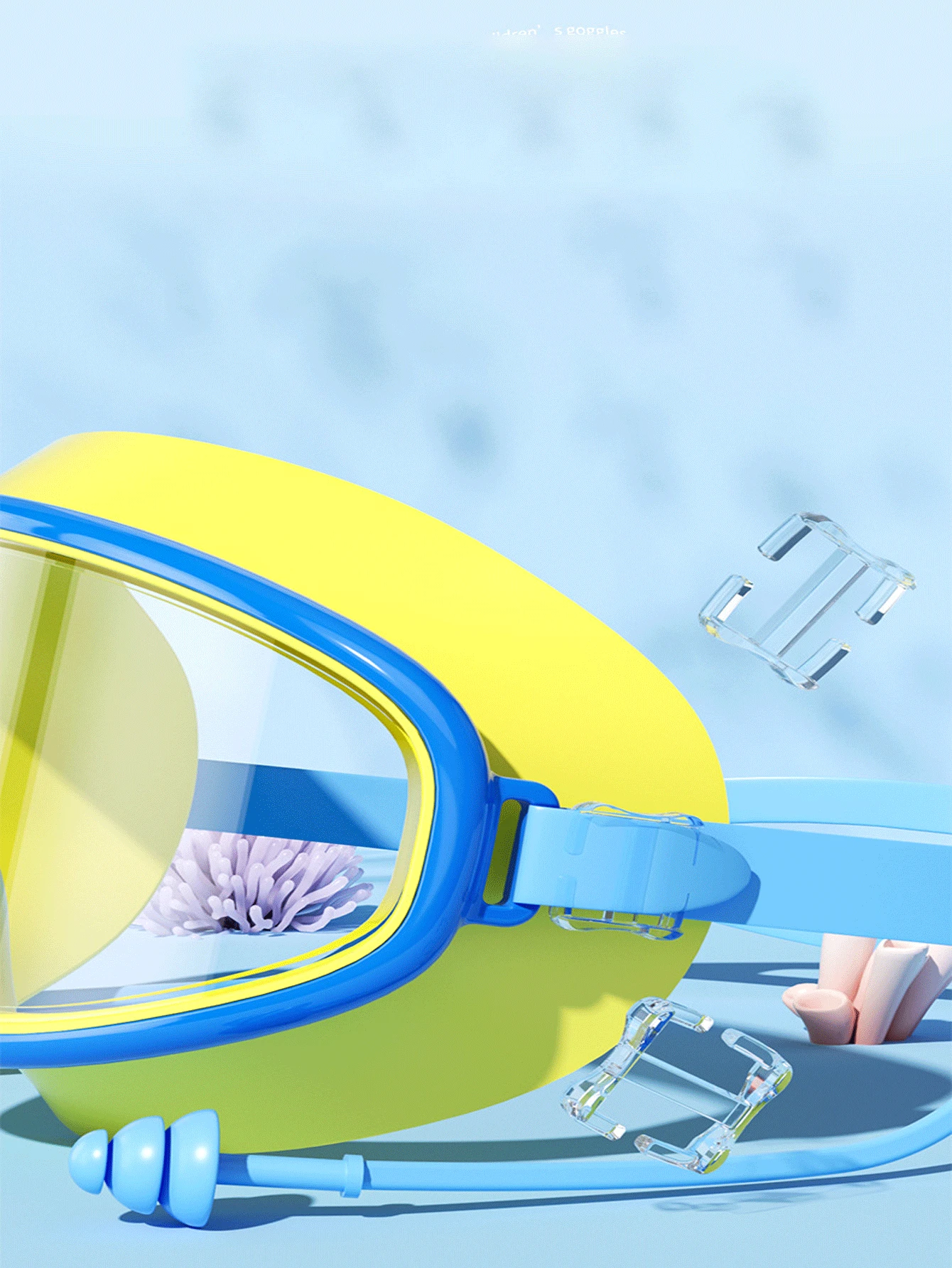 Large Frame Swimming Goggles With Earplugs, HD Waterproof And Anti-Fog ...