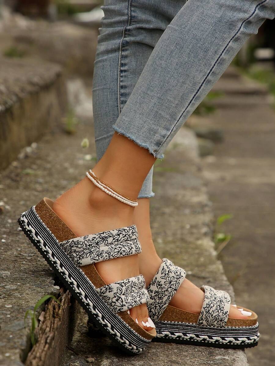 2024 New Spring Summer Women's Platform Slides With Thick Soles And ...