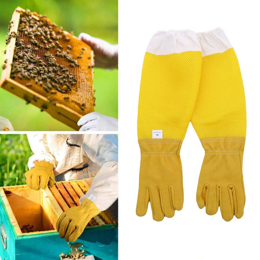 Beekeeping Gloves Anti-Bee Sting, Anti-Bee Anti Stings Long Sleeve ...