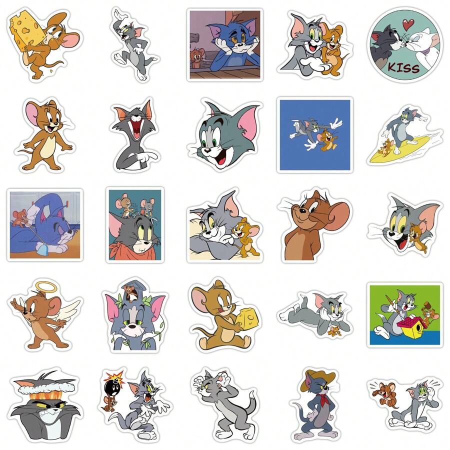50PCS Warner Bros. Officially Licensed Tom And Jerry Stickers Aesthetic ...