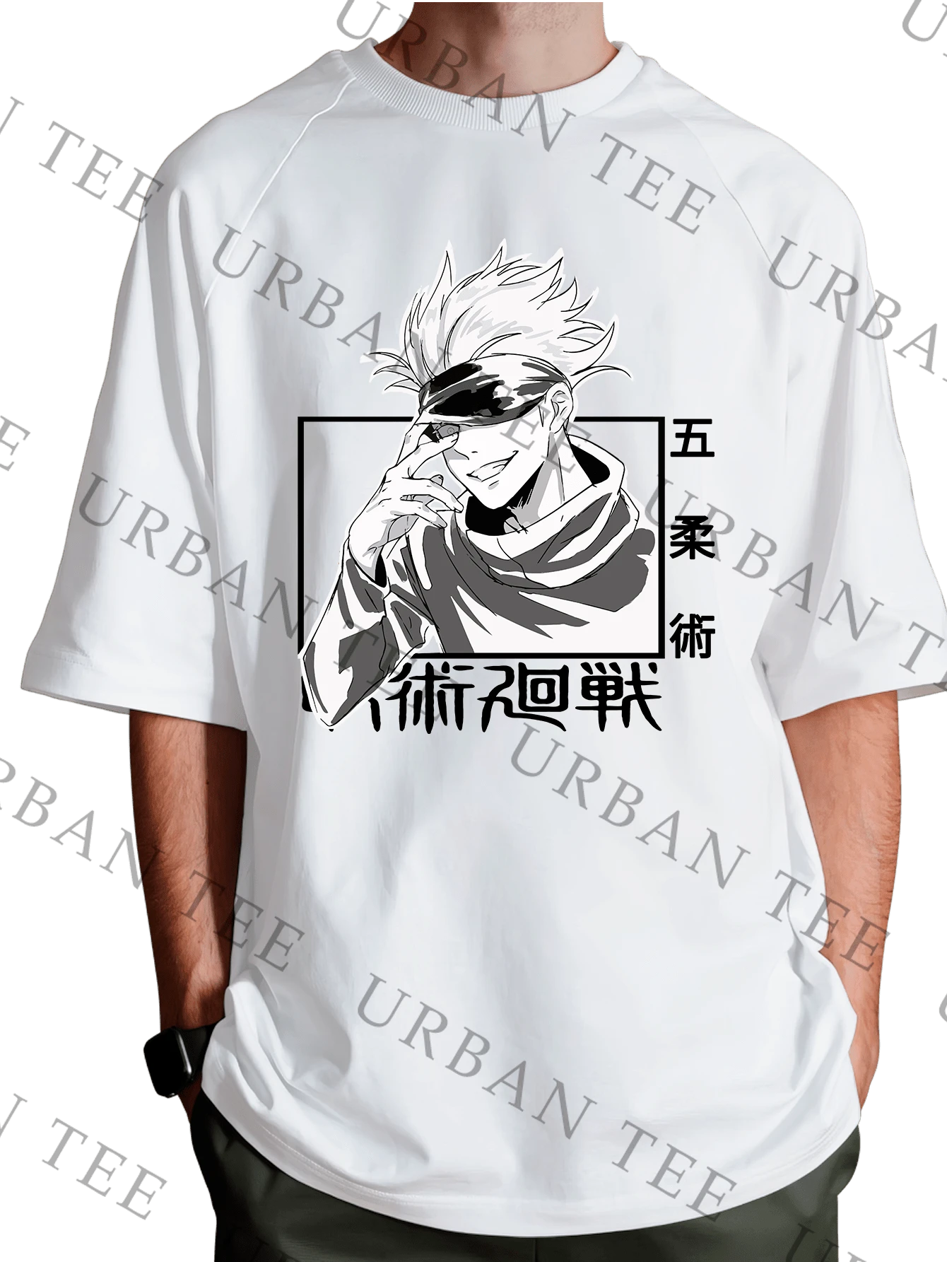 Camiseta OVERSIZED Streetwear Gojo Senpai Expansao Jujutsu Anime ...
