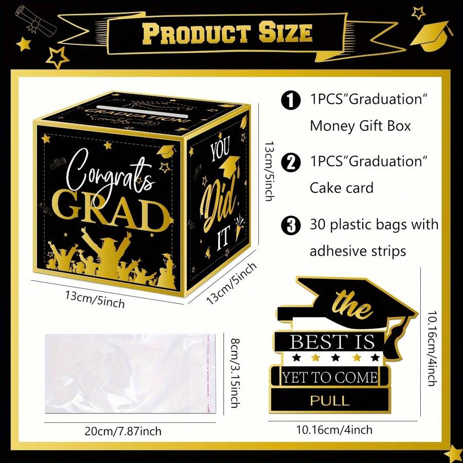 2024 Graduation Money Box For Cash Gift Pull Surprise Money Gift Box ...