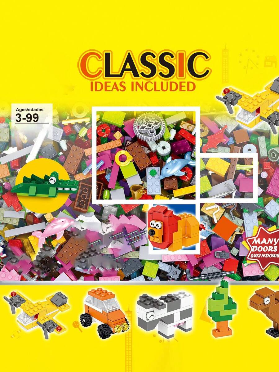 Building Blocks Toy Parts Creative DIY Basic Pieces Small Particle ...