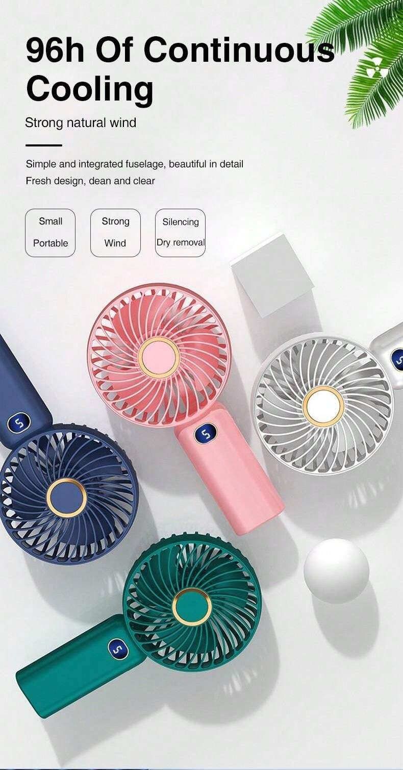 1pc Mini Portable Standing Fan, Strong Airflow, 3 Speeds Personal Fan ...