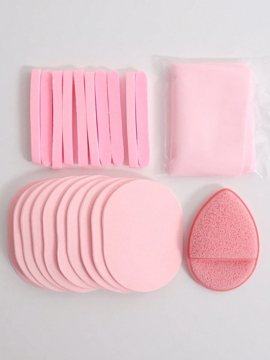 Polychromatic Facial Cleansing Pad, 22pcs/Set Including 1pc Face Cloth ...