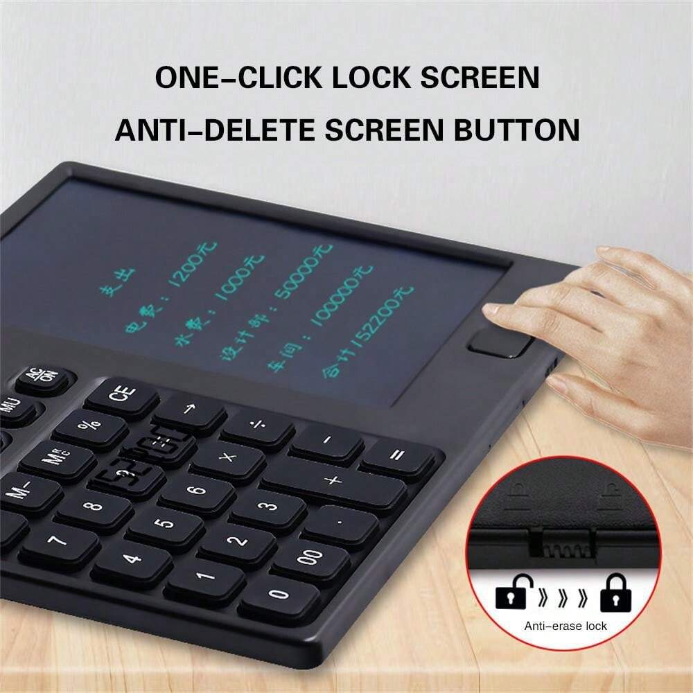 12-Digit Solar LCD Handwriting Board Calculator For Business, Office ...