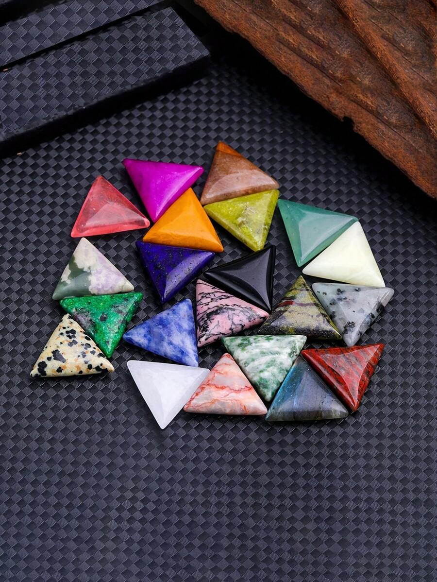 1/5/10 /15PCS Random Colors Crystal Triangle Shaped Natural Healing ...