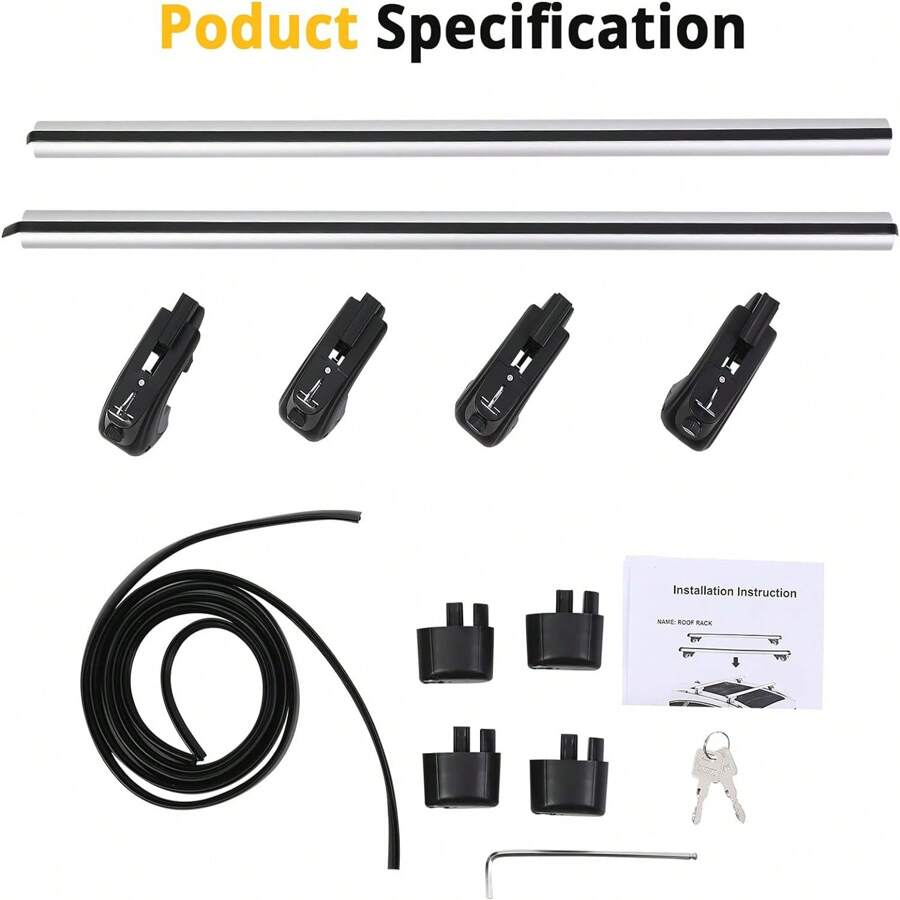 Roof Rack-Roof Rack Crossbar For Raise Rail, SUV Split Longitudinal ...