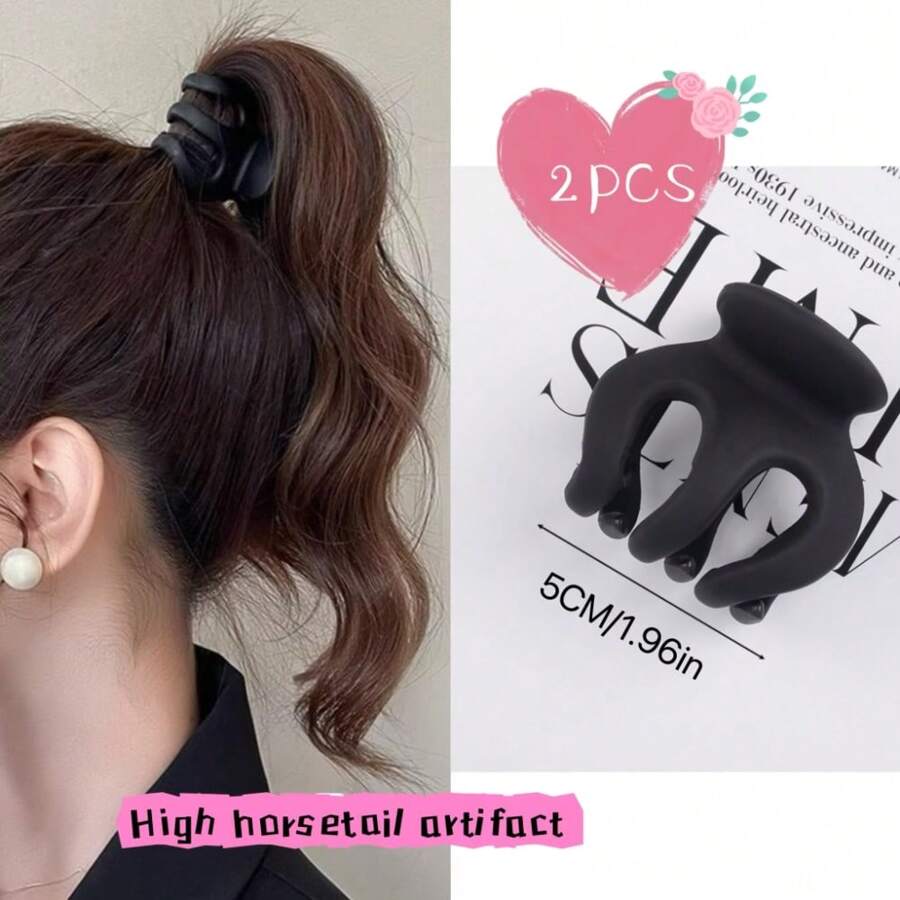 1pc Dopamine Style Claw Clip, Matte Pink Hair Clip, Y2K Style Pink Claw ...