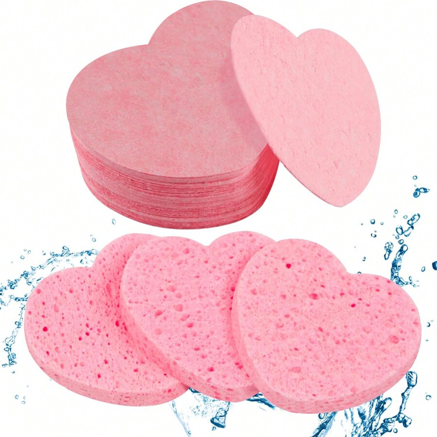 Spugne per il viso compresso, 100% spugne per il trattamento cosmetico ...