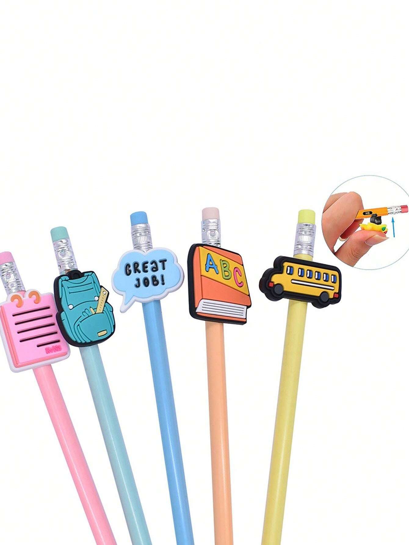 Student's Creative Cartoon Pencil Crayon And Ballpoint Pen Accessory ...