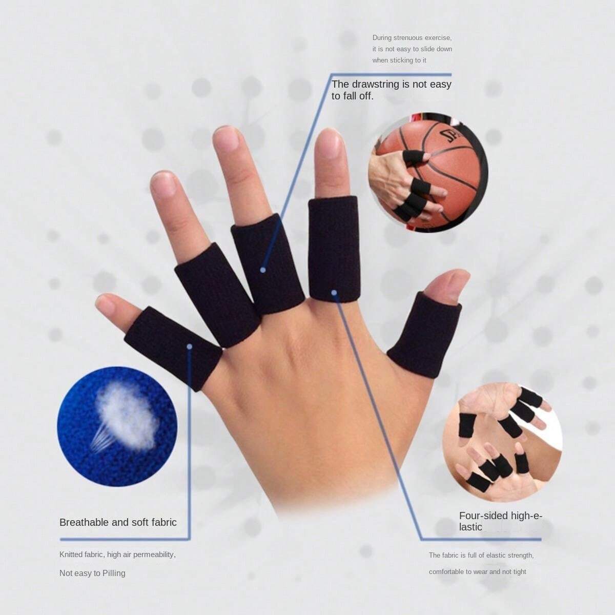 10pcs Basketball Finger Guards Volleyball Joint Protection Sports ...