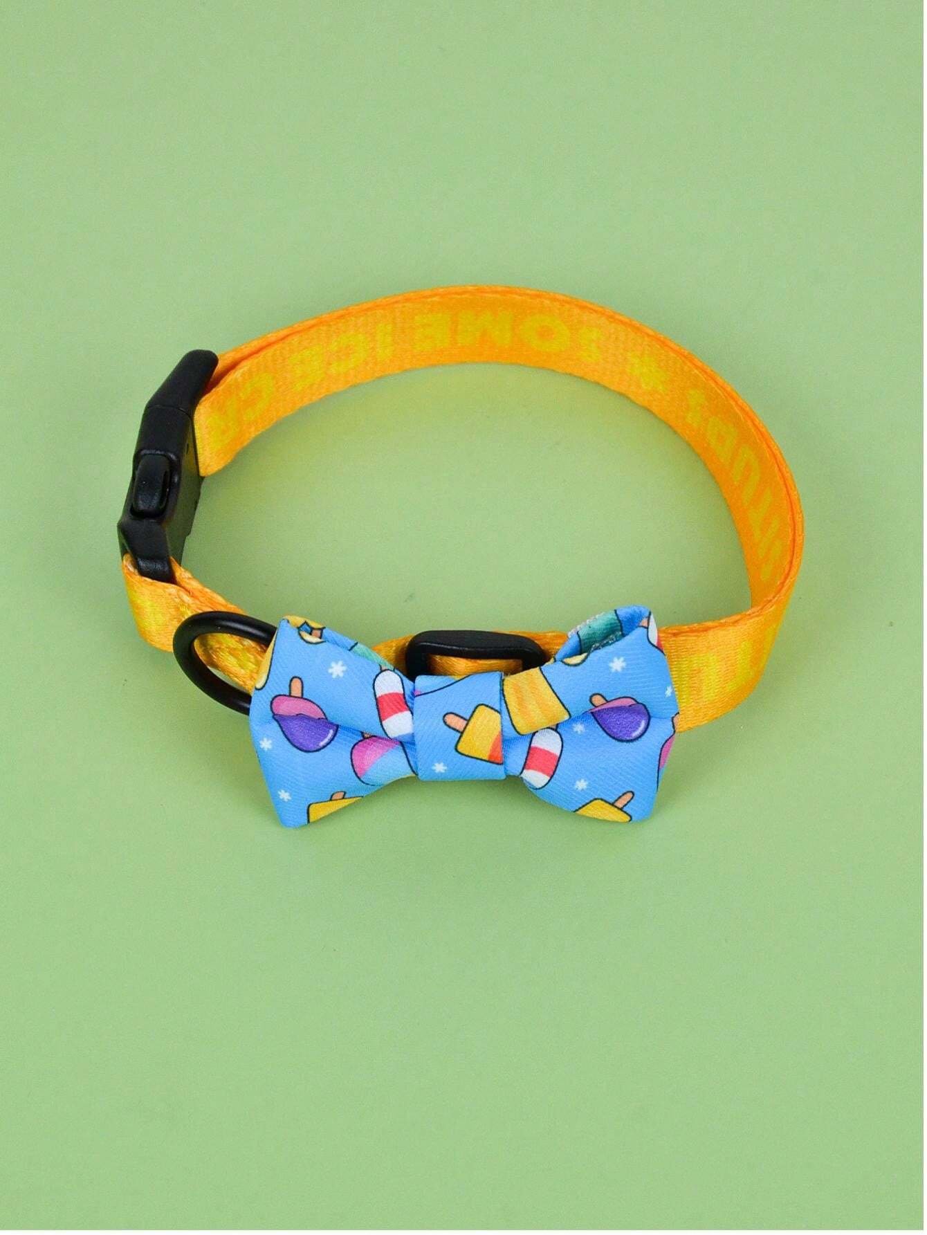 Corbata de doble cara impresa para collar de mascotas para gatos y ...