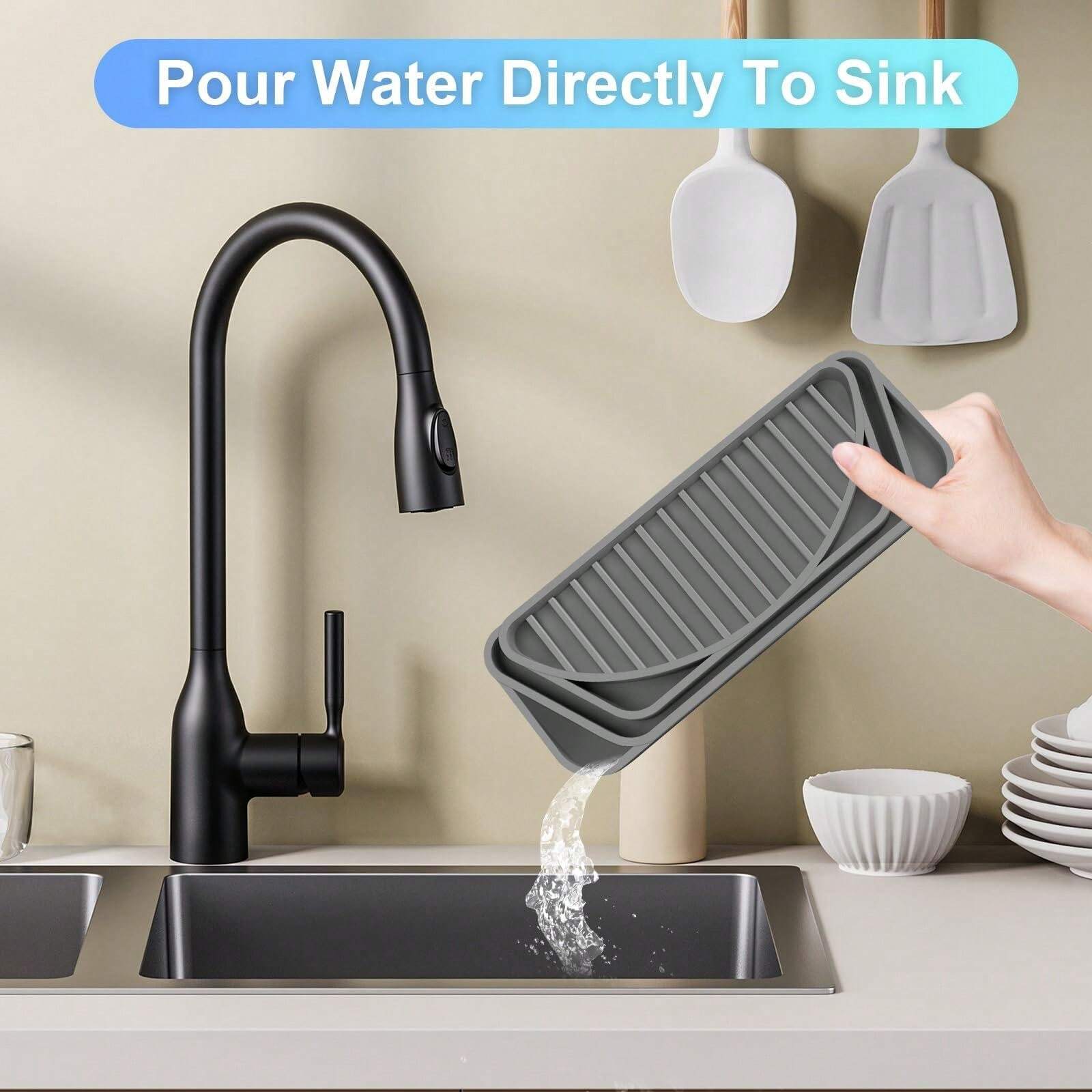 1pc Grey Refrigerator Drip Pan, Trim-To-Fit Fridge Drip Tray, Silicone ...