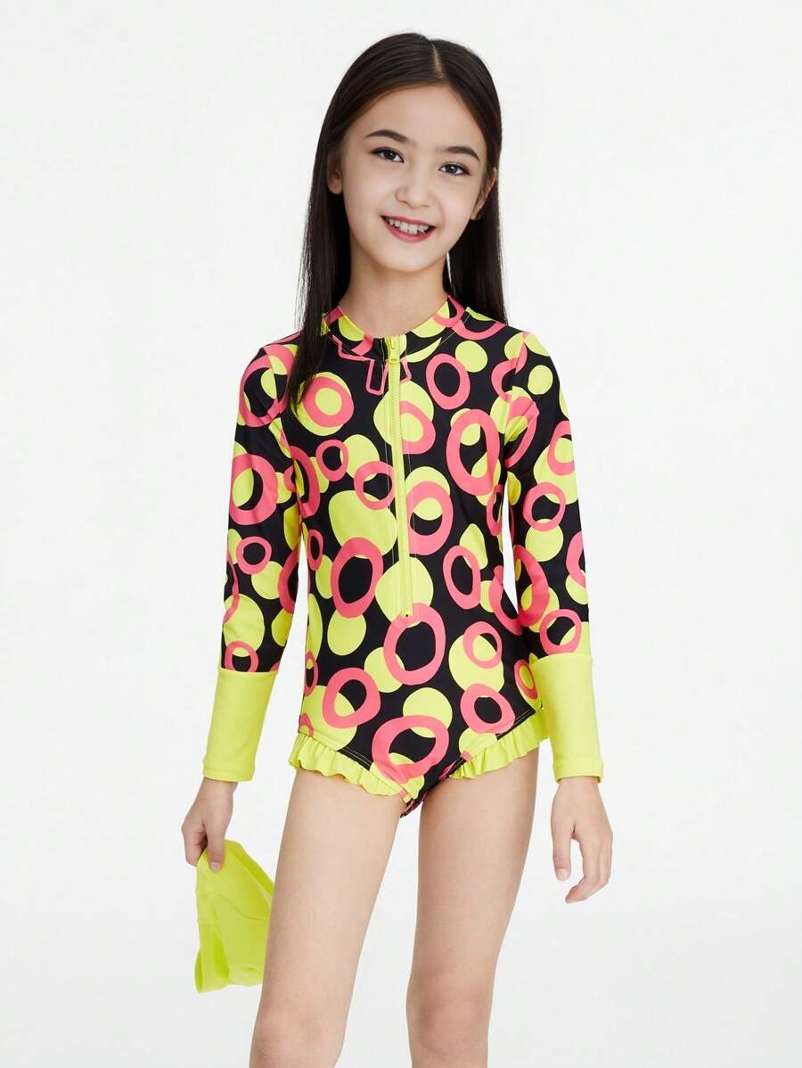 Annil Tween Girl Clothing, Girls' One-Piece Swimwear Set, Children's ...