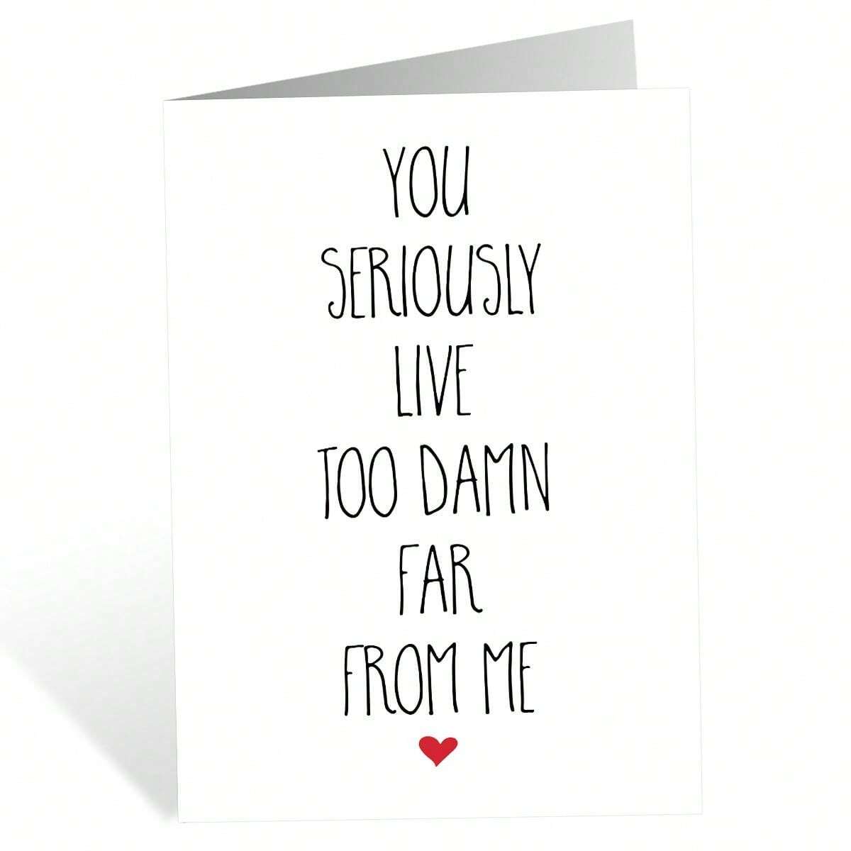 1 tarjeta de relación a larga distancia, tarjeta divertida de echar de ...