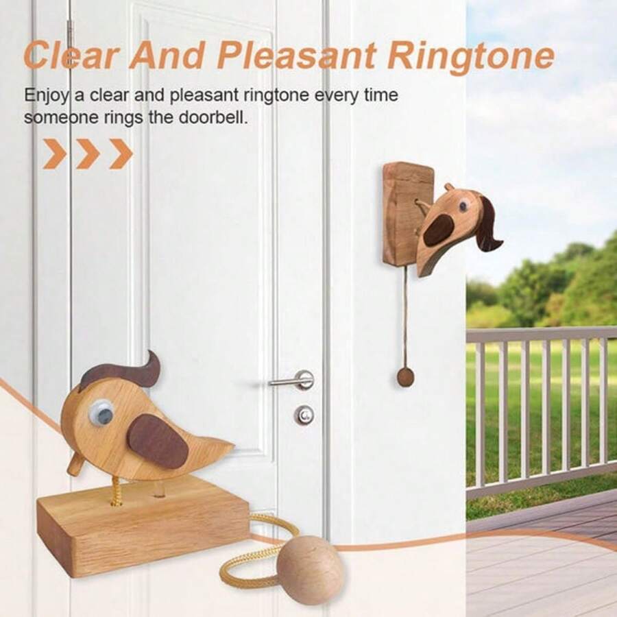 Woodpecker Doorbell - Woodpecker Door Knocker, Wooden Handmade Creative ...