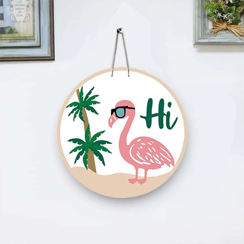 1pc Hi Wood Decor For Front Door Summer Decorative Signs Plaques ...