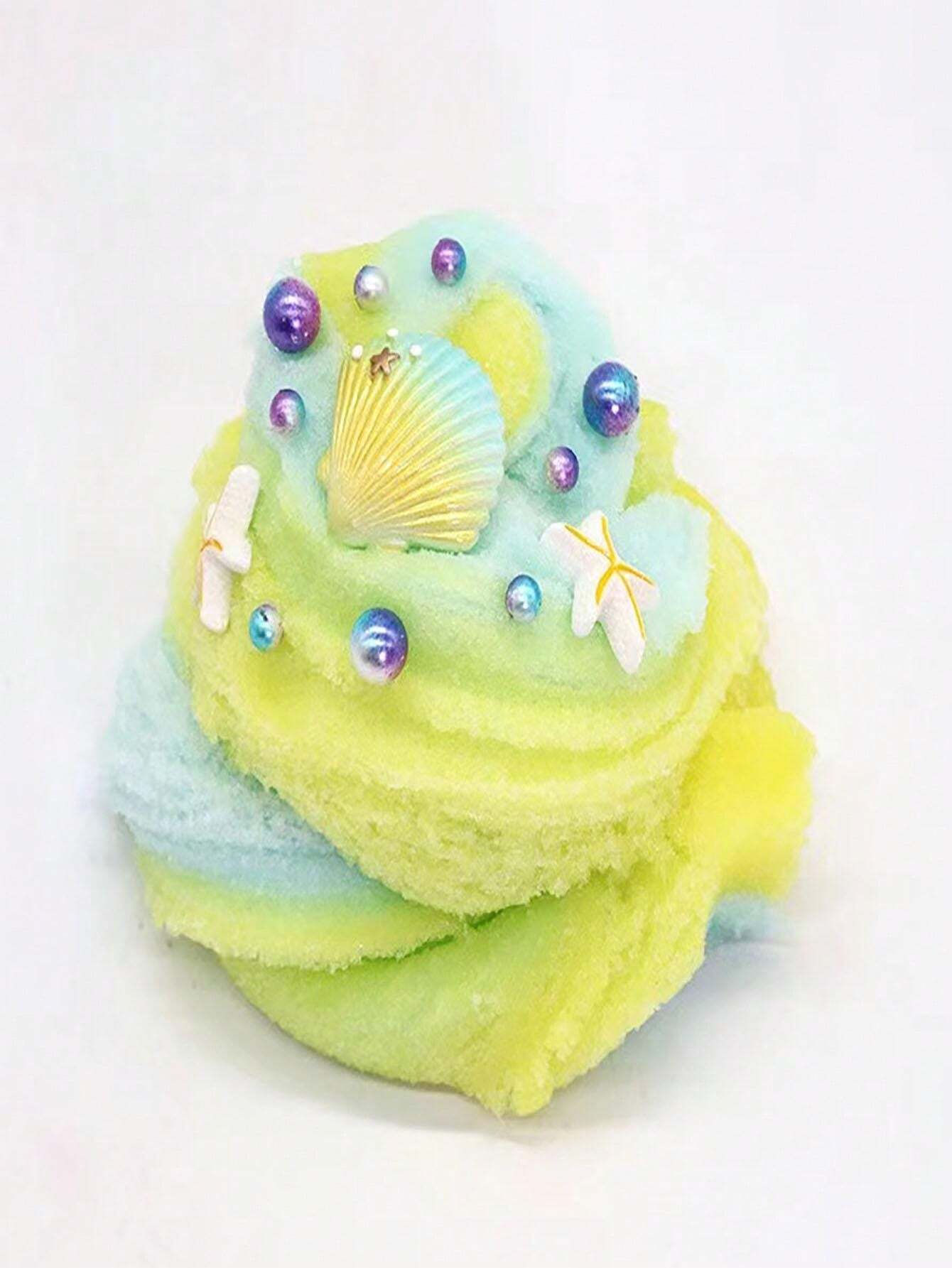 1pc Ocean Themed Slime (60ml/Box) With Starfish, Shell, Pearl And Shell ...