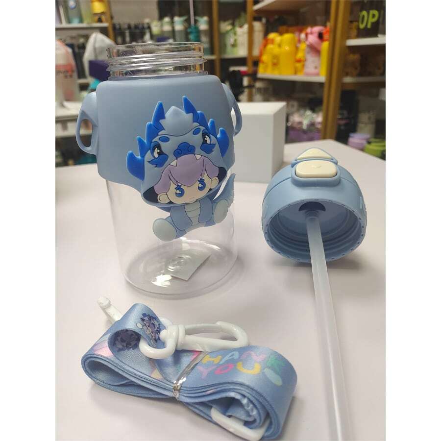 Summer 2024 Spin Cup With Straw, Cute Cartoon Design, Pop-Up Lid ...