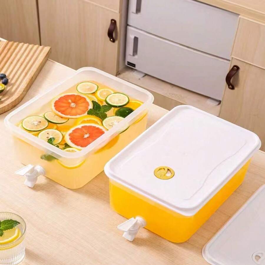 1pc Cold Water Jug, Juice Bucket, Large Capacity Tap Cold Water Kettle ...