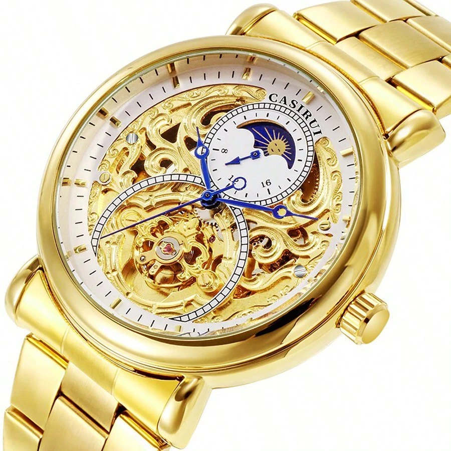 CASIRUI Genuine Classic Night Vision Automatic Hollow Mechanical ...