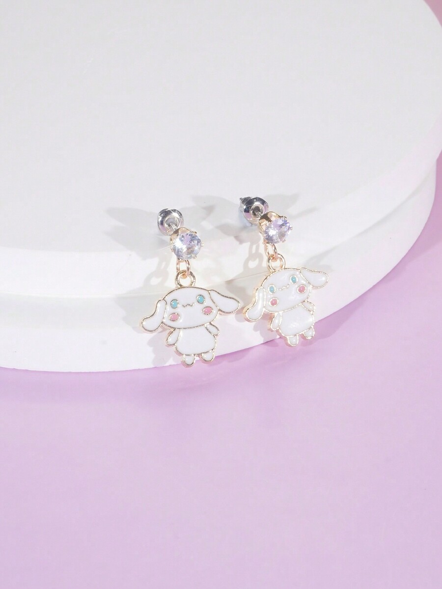 Sanrio Kuromi Cinnamoroll Pochacco Pom Pom Purin Pendant Earrings,Cute ...