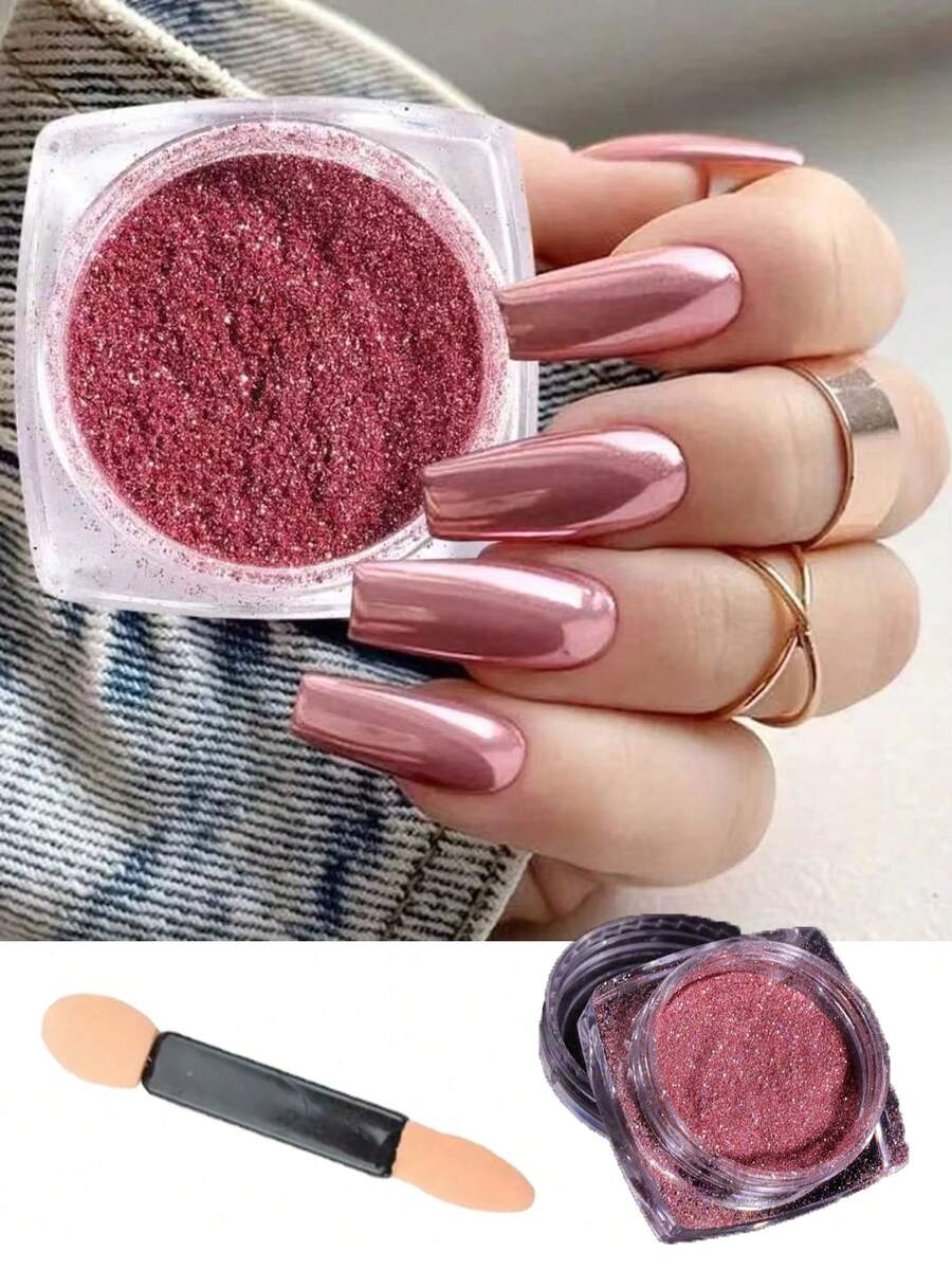 Nail Art Solid Mirror Powder With Holographic & Aurora Effects In ...