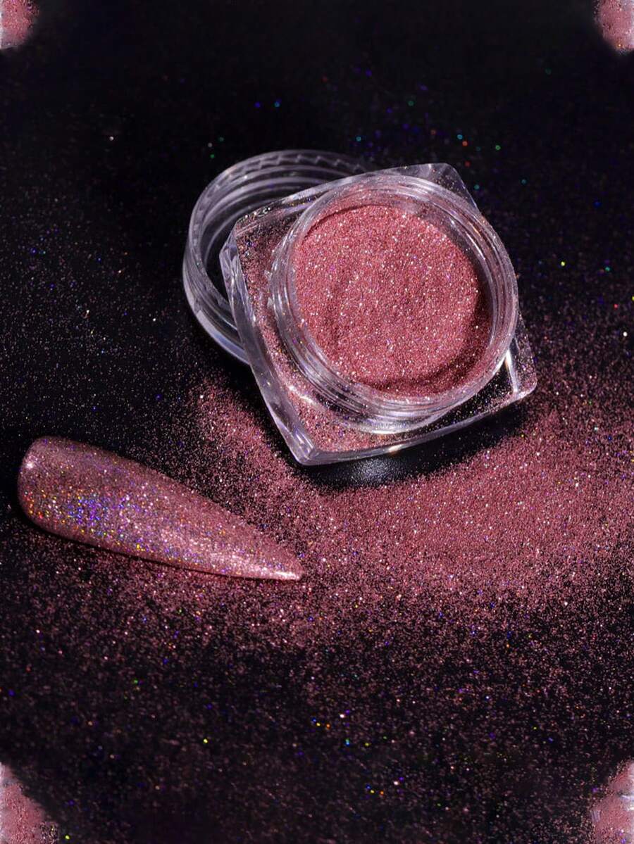 Nail Art Solid Mirror Powder With Holographic & Aurora Effects In ...