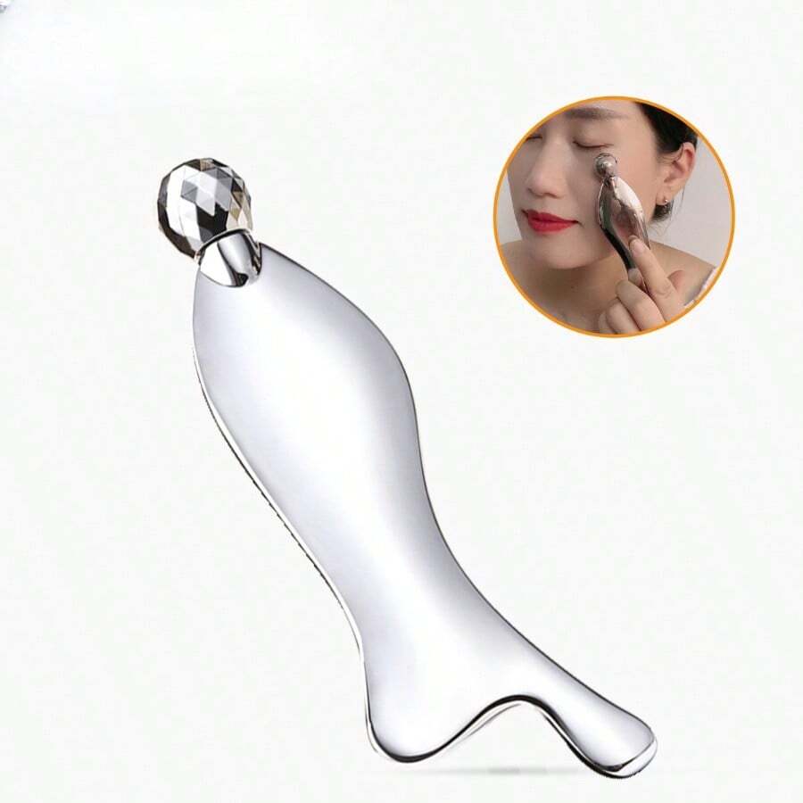 3D Roller Face Massager Metal Guasha Face Stainless Steel Body Guasha ...
