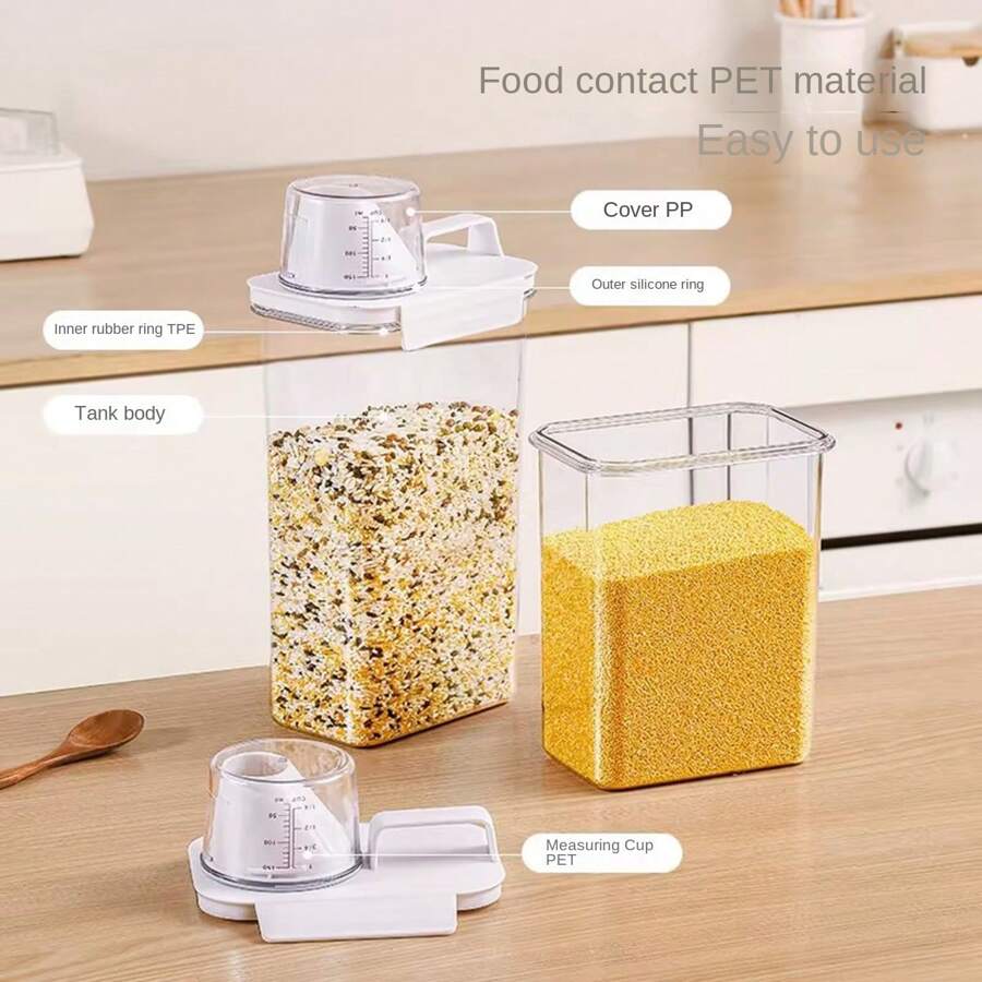 1pc Multigrain Storage Jar, Leak-Proof Container For Grains, Tea, Dry ...