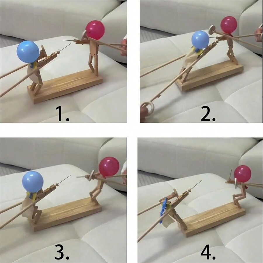 1PC Wooden Board Handmade Wooden Fence Puppet - New Popular Balloon Game, Balloons, Balloon ...
